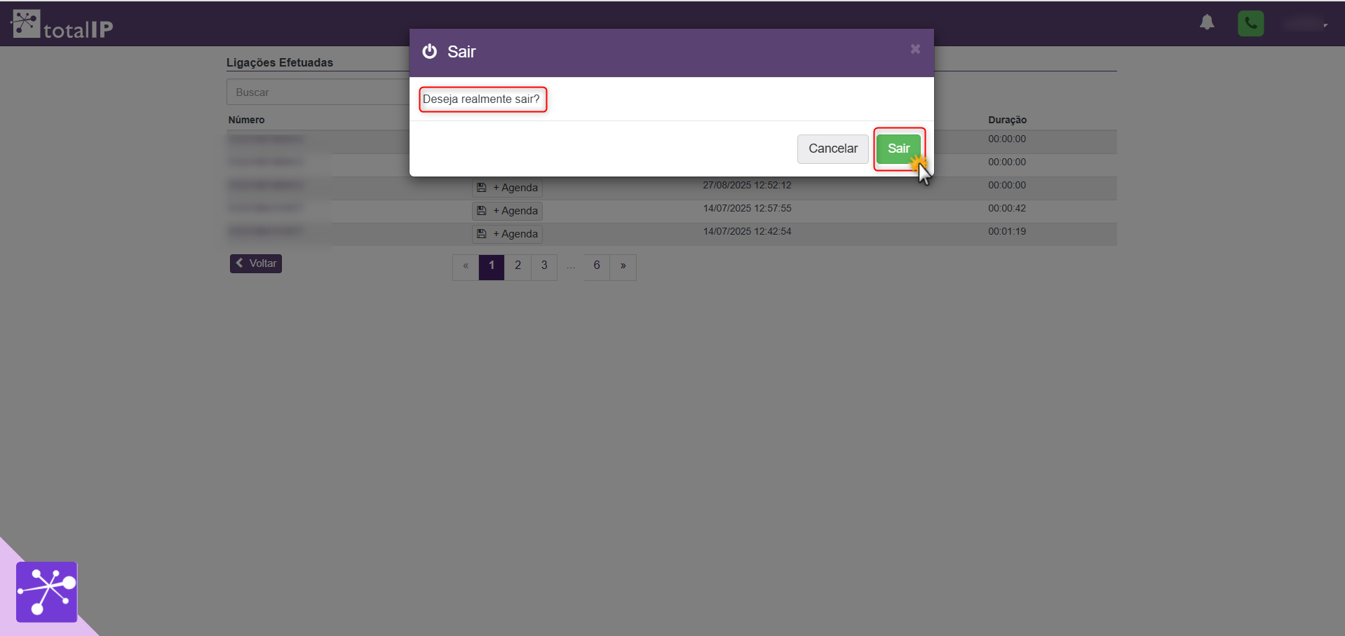 Login e Logout | Total IP