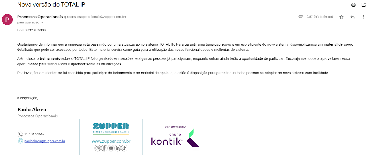 Login e Logout | Total IP